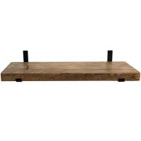 China Heavy Duty Rustic Iron Metal Wall Floating Shelf Bracket with Steel Triangle Bracket for sale