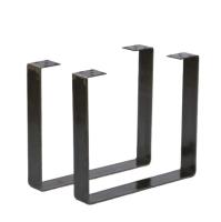 China Nonstandard Black U Bracket for Table Leg Custom Metal Stamping for sale