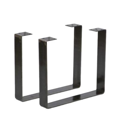 China Nonstandard Black U Bracket for Table Leg Custom Metal Stamping for sale