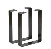 China Nonstandard Black U Bracket for Table Leg Custom Metal Stamping for sale