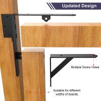 China Black Carbon Steel Gate Corner Brace Bracket Kit for Wooden Gate Fence Customize for sale