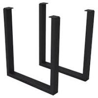 China Industrial Steel Coffee Table Legs with Painting Finish and Triangle Bracket Structure for sale