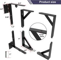 China Black Carbon Steel Gate Corner Brace Bracket Kit for Wooden Gate Fence Customize for sale