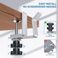 China Vertical Laptop Stand Bracket 1mm Thickness Adjustable Clamp Holder for Desk Side for sale