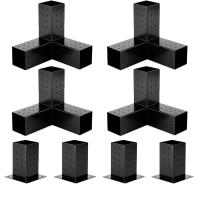 China Summerhouse Patio Pergola Bracket 2mm Steel 3-Way Corner Bracket for Outdoors Backyards for sale