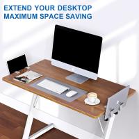China Vertical Laptop Stand Bracket 1mm Thickness Adjustable Clamp Holder for Desk Side for sale
