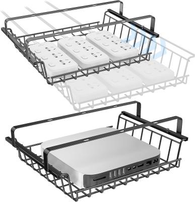China Under Desk Storage Shelf Cable Management Tray Under Desk Metal Under Desk Drawer Tray for sale