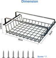 China Under Desk Storage Shelf Cable Management Tray Under Desk Metal Under Desk Drawer Tray for sale