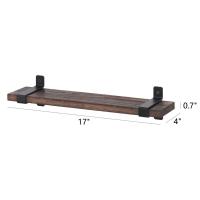 China Rustic Wood Floating Shelves Wall Storage Triangle Bracket for Custom Size Industrial for sale