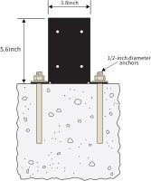China 4x4 Post Base, Post Brackets(Inner Size 3.6