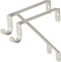 China Standard Closet Curtain Rod Support Holder Bracket with Heavy Duty Metal Steel Bracket for sale