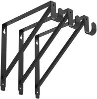 China Standard Closet Curtain Rod Support Holder Bracket with Heavy Duty Metal Steel Bracket for sale