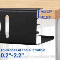 China Under Desk Cable Management Tray for 40cm/43cm/45cm/50cm Standing Desks 1mm Thickness for sale