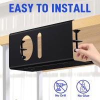 China Under Desk Cable Management Tray for 40cm/43cm/45cm/50cm Standing Desks 1mm Thickness for sale
