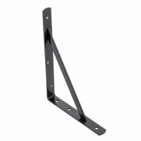 China 12x8 Heavy Duty Shelf L Brackets Support Corner Brace Joint Right Angle Bracket Black for sale
