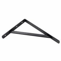 China 12x8 Heavy Duty Shelf L Brackets Support Corner Brace Joint Right Angle Bracket Black for sale