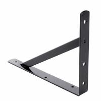 China 12x8 Heavy Duty Shelf L Brackets Support Corner Brace Joint Right Angle Bracket Black for sale