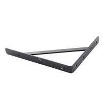 China 12x8 Heavy Duty Shelf L Brackets Support Corner Brace Joint Right Angle Bracket Black for sale