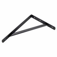 China 12x8 Heavy Duty Shelf L Brackets Support Corner Brace Joint Right Angle Bracket Black for sale