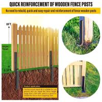 China 2mm Thickness Steel Fence Post Repair Stakes Anchor Ground Spike for Wood Post Repair for sale