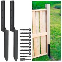 China 2mm Thickness Steel Fence Post Repair Stakes Anchor Ground Spike for Wood Post Repair for sale