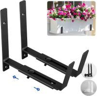 China Adjustable Window Flower Box Brackets for Planter Box Nonstandard 6 to 12 Inches for sale