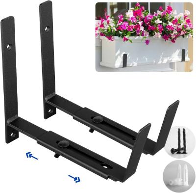 China Adjustable Window Flower Box Brackets for Planter Box Nonstandard 6 to 12 Inches for sale