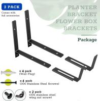 China Adjustable Window Flower Box Brackets for Planter Box Nonstandard 6 to 12 Inches for sale