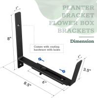 China Adjustable Window Flower Box Brackets for Planter Box Nonstandard 6 to 12 Inches for sale