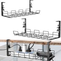 China No Drill Under Desk Cord Management Tray for Desk Cable Organizer in Office and Home for sale