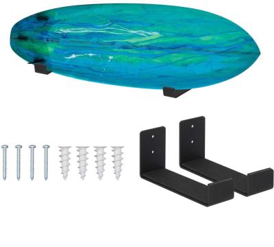 China Wall Rack Snowboard Ski Board Wall Mount Metal Surfboard Storage Rack Bracket for sale