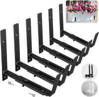 China Adjustable Size Window Flower Box Brackets 6 to 12 Inches for Planter Box Decorations for sale