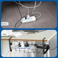 China Customizable Logo Electric Office Furniture Cable Management Tray with Clamp Raceway for sale