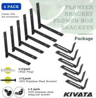 China Adjustable Size Window Flower Box Brackets 6 to 12 Inches for Planter Box Decorations for sale
