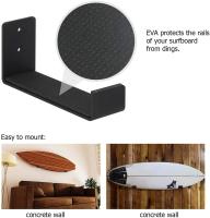 China Wall Rack Snowboard Ski Board Wall Mount Metal Surfboard Storage Rack Bracket for sale