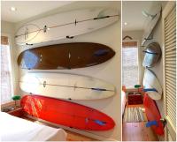 China Wall Rack Snowboard Ski Board Wall Mount Metal Surfboard Storage Rack Bracket for sale