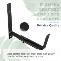 China Adjustable Size Window Flower Box Brackets 6 to 12 Inches for Planter Box Decorations for sale