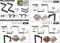 China Versatile Iron Brackets for Hanging Planter Box on Fence Pergola Patio Garden Balcony for sale