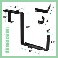 China Versatile Iron Brackets for Hanging Planter Box on Fence Pergola Patio Garden Balcony for sale