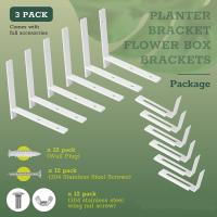 China Adjustable Planter Bracket for Holding Different Flower Boxes Window Planter Box Hanger for sale