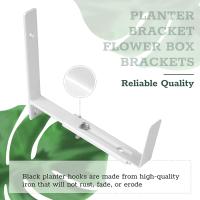 China Adjustable Planter Bracket for Holding Different Flower Boxes Window Planter Box Hanger for sale