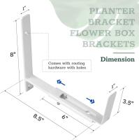 China Adjustable Planter Bracket for Holding Different Flower Boxes Window Planter Box Hanger for sale