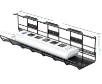 China Single Tier Under Desk Cable Management Tray Metal Cord Organizer for Desk 400*165*120mm for sale
