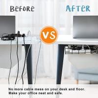 China Single Tier Under Desk Cable Management Tray Metal Cord Organizer for Desk 400*165*120mm for sale