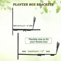 China Metal Window Box Holder with Adjustable Size 6 to 12 Inches and Butterfly Design for sale