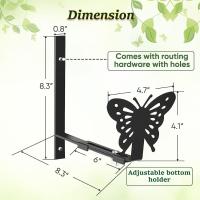 China Metal Window Box Holder with Adjustable Size 6 to 12 Inches and Butterfly Design for sale