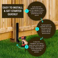 China Metal Frame Heavy Duty Post Support Stake Fixer for Broken Wood Fence for sale