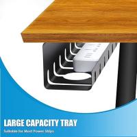 China Living Room Wire Storage Under Desk Cord Organizer Tray Set for Computer Cable Storage for sale