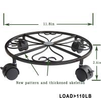 China ISO9001 2008 Certified Metal Plant Caddy with Caster 11.8 Inches Plant Stand on Wheels for sale