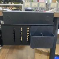 China Carbon Steel Desk Organizer for Laptop Under Desk Hanging Storage No Drill Cable Tray for sale